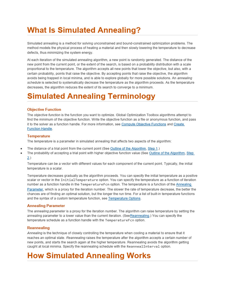 Simulated Annealing Algorthim | Download Free PDF | Mathematical Optimization | Parameter ...