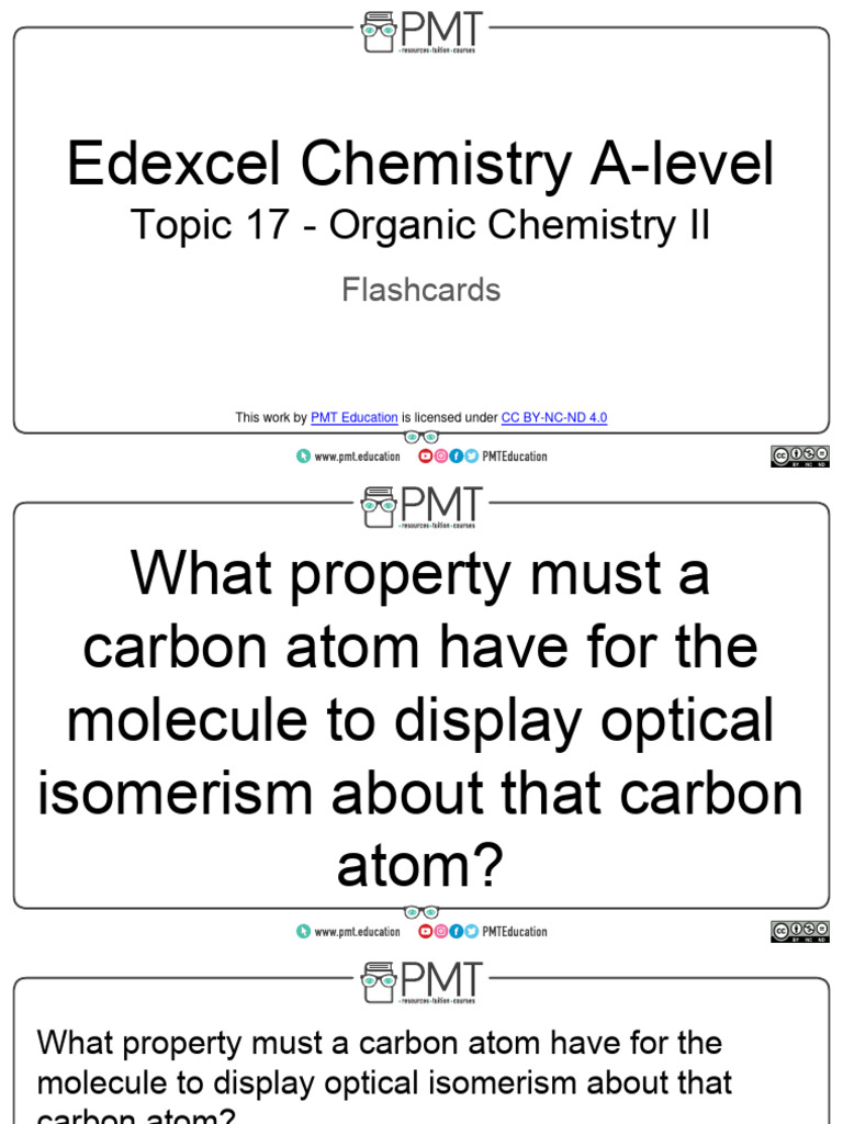 Organic Chemistry II: Optical Isomerism Flashcards | PDF | Aldehyde ...