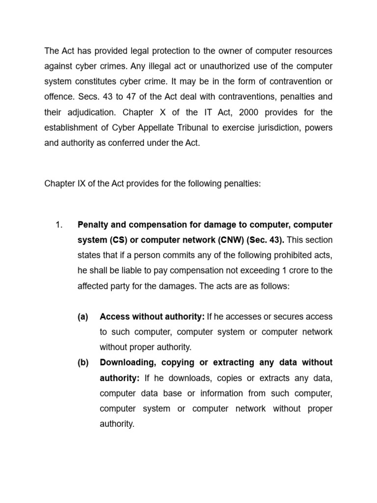 Cyber Contravention Sections | PDF | Crimes | Crime & Violence