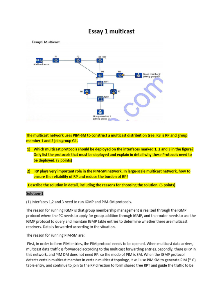 Esaay 1 Multicasting (20 Files Merged) | PDF | Computer Network | Ip Address