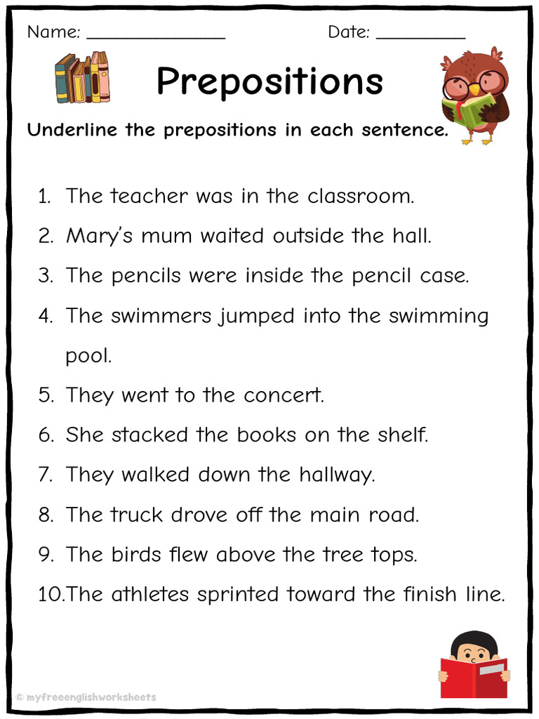 Preposition Practice Exercises | PDF