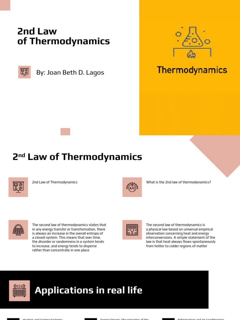 2nd Law of Thermodynamics-wonderslide | PDF | Second Law Of ...