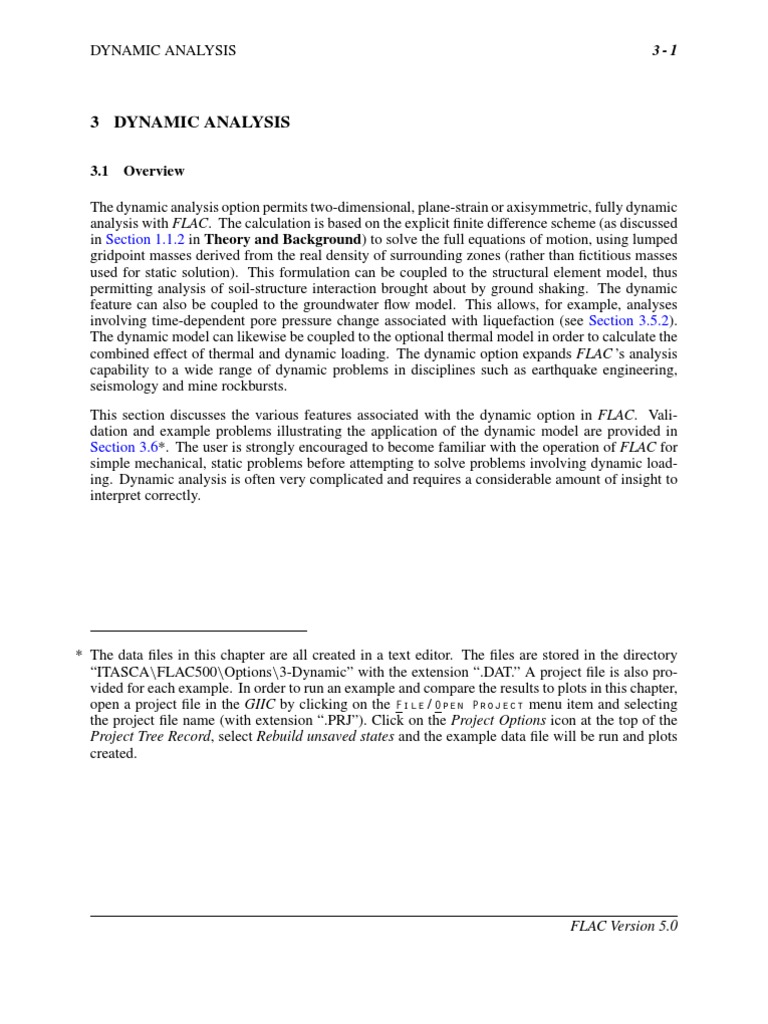 An Overview of Dynamic Analysis in FLAC: Modeling Nonlinear Soil ...