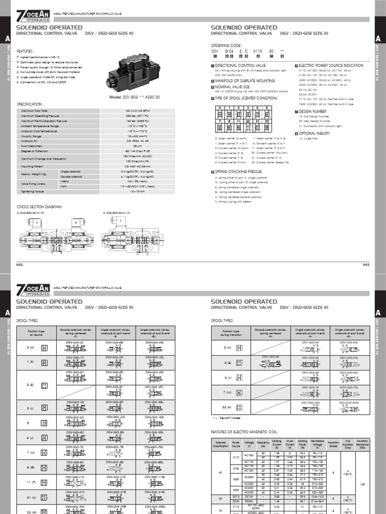 NG10 Directional Valve | PDF | Valve | Vacuum Tube