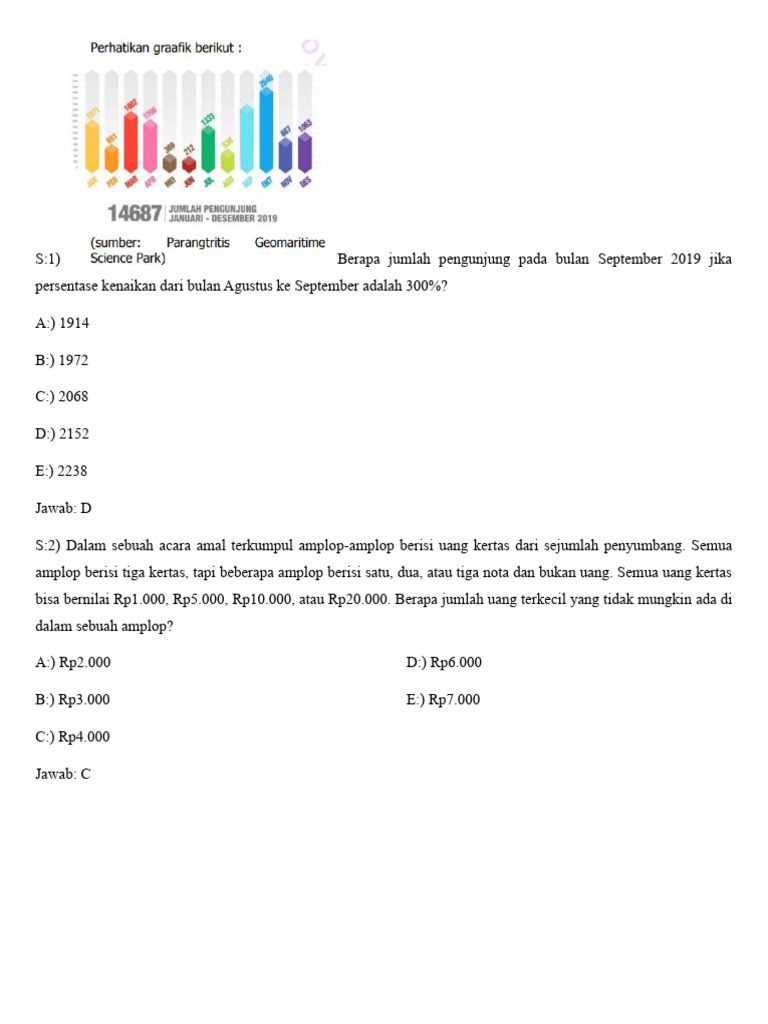 Soal UTS MTK X RPL 1,2,3,4 | PDF