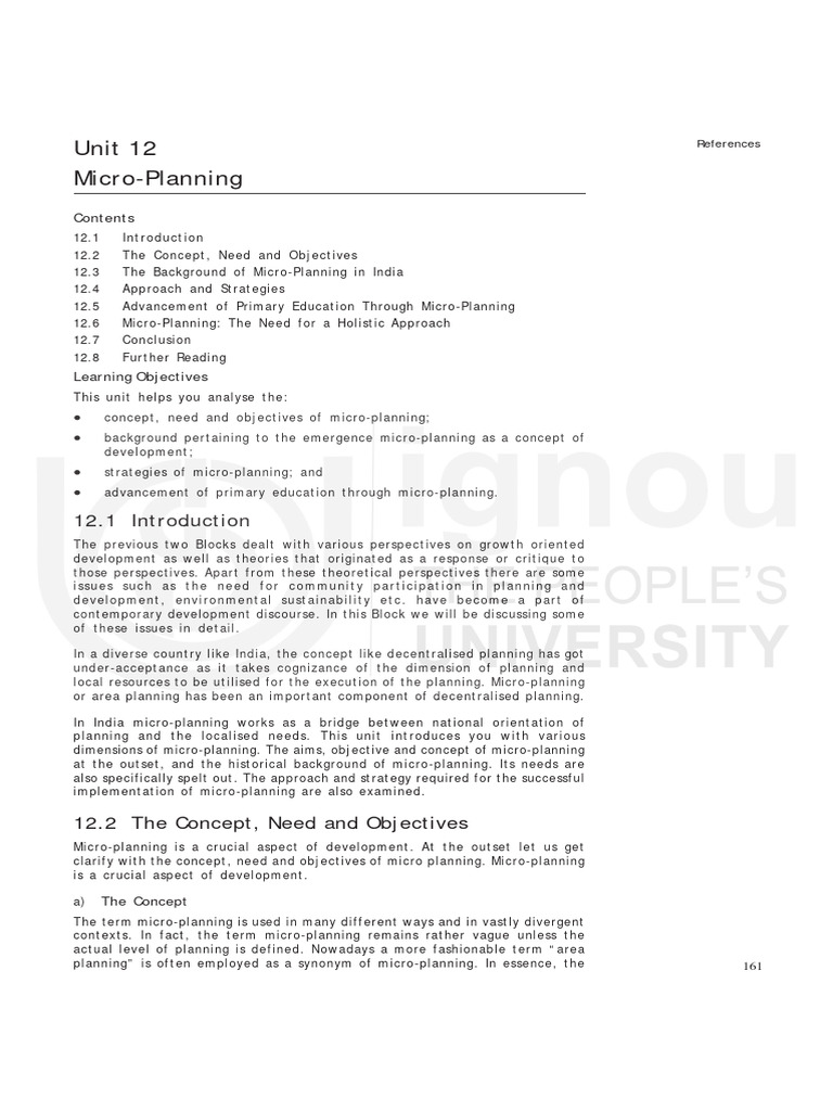 Micro Planning in Indian context | PDF | Sustainability | Ecology