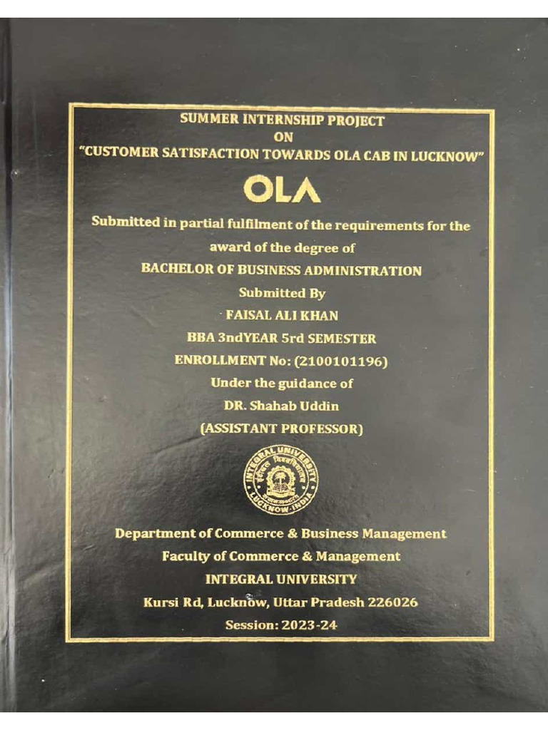 OLA Cab Services Marketing Strategy Report | PDF