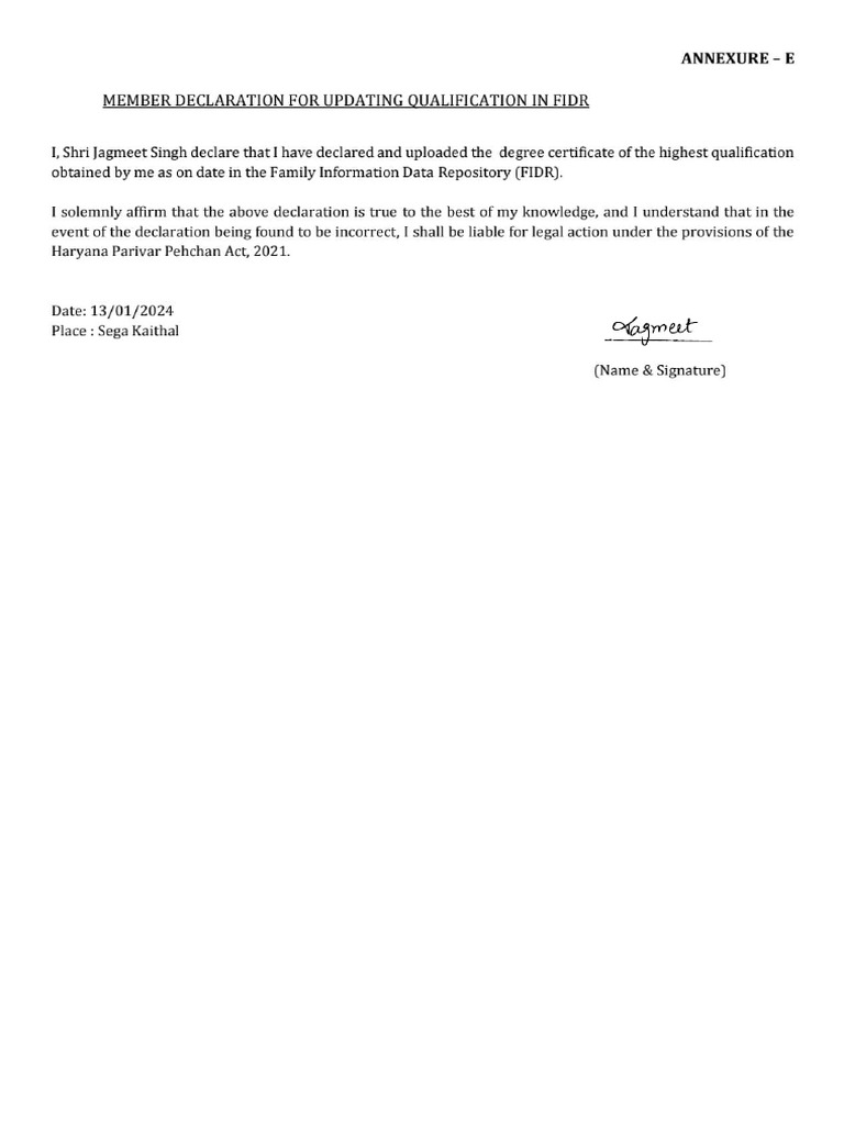 ANNEXURE–E | PDF