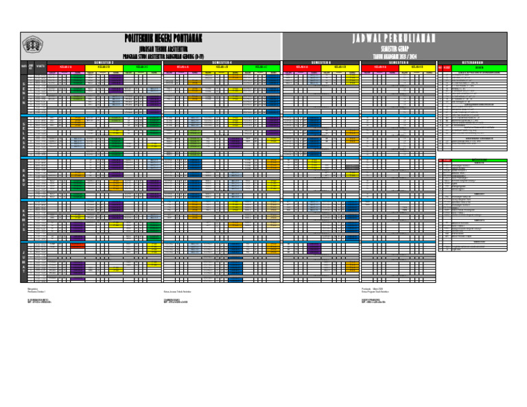 Jadwal Abg Perkuliahan Genap 2023-2024 (2) Revisi | PDF
