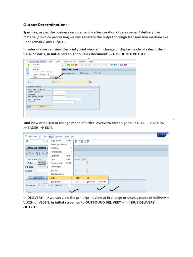 Output Determination in SAP Sales | PDF | Invoice | Computing