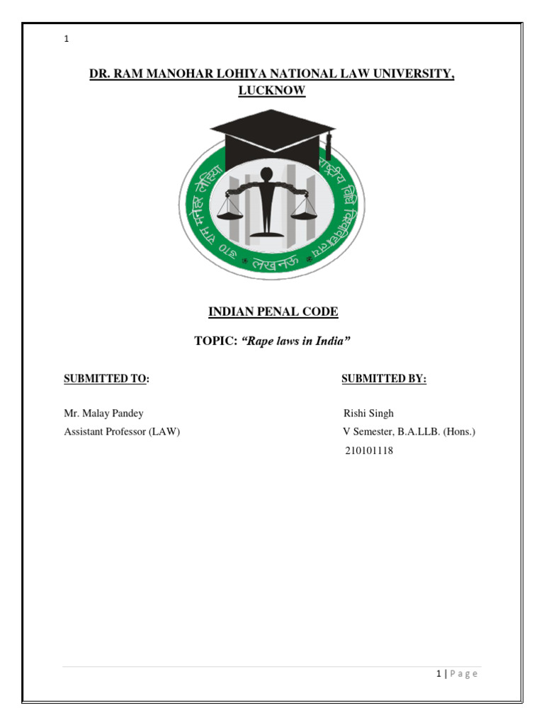 IPC 2 FINAL DRAFT | PDF | Rape | Sexual Assault