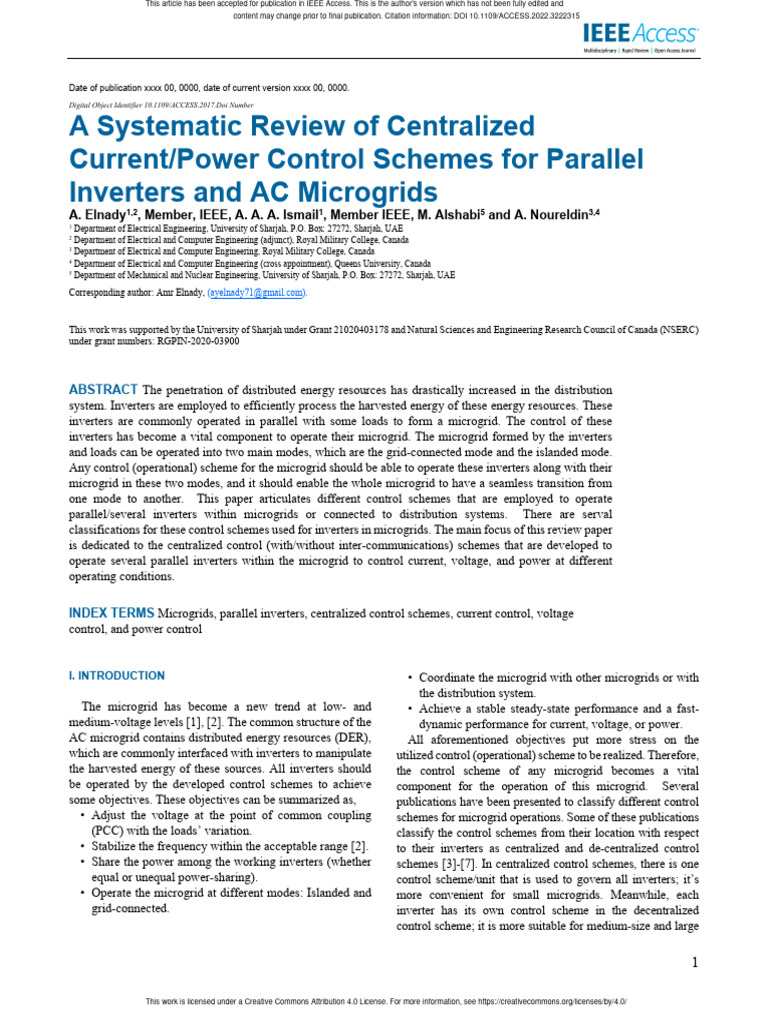 Centralized Control for Microgrid Inverters | PDF | Power Inverter ...
