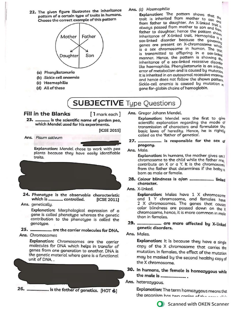 Genetics Q & Ans | PDF
