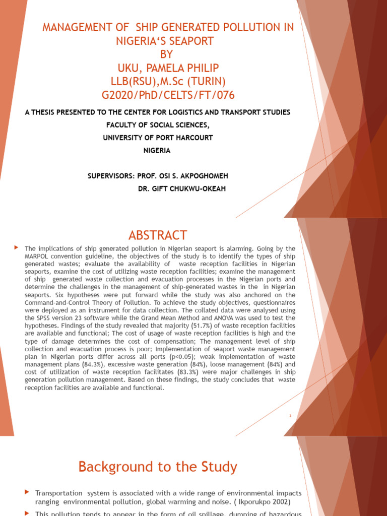 Uniport Engineering Project | PDF | Port