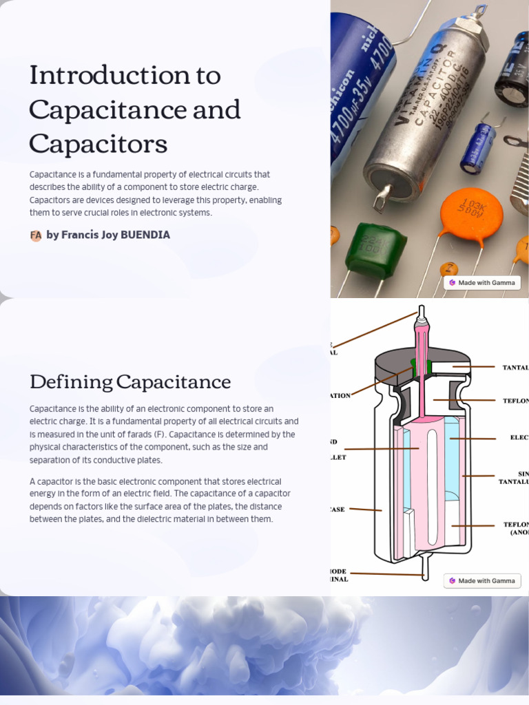 Introduction To Capacitance And Capacitors Pdf Capacitor