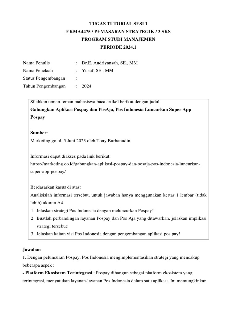 Tugas1 EKMA4475 | PDF