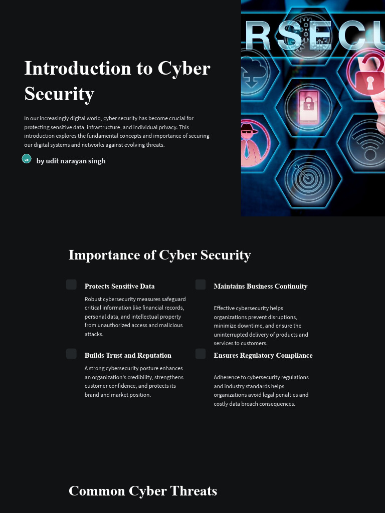 Introduction To Cyber Security | PDF | Security | Computer Security