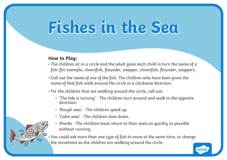 Fishes in The Sea Circle Time Activity Card | PDF