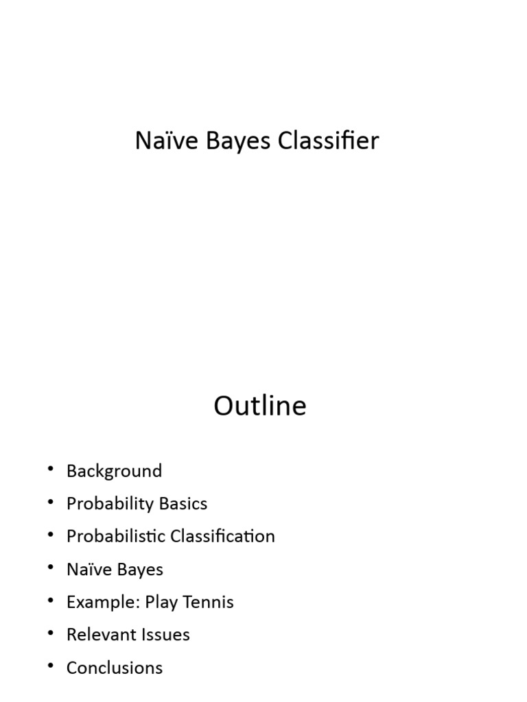 Lecture - 4.1 - Bayes Classifier | PDF | Statistical Classification | Algorithms