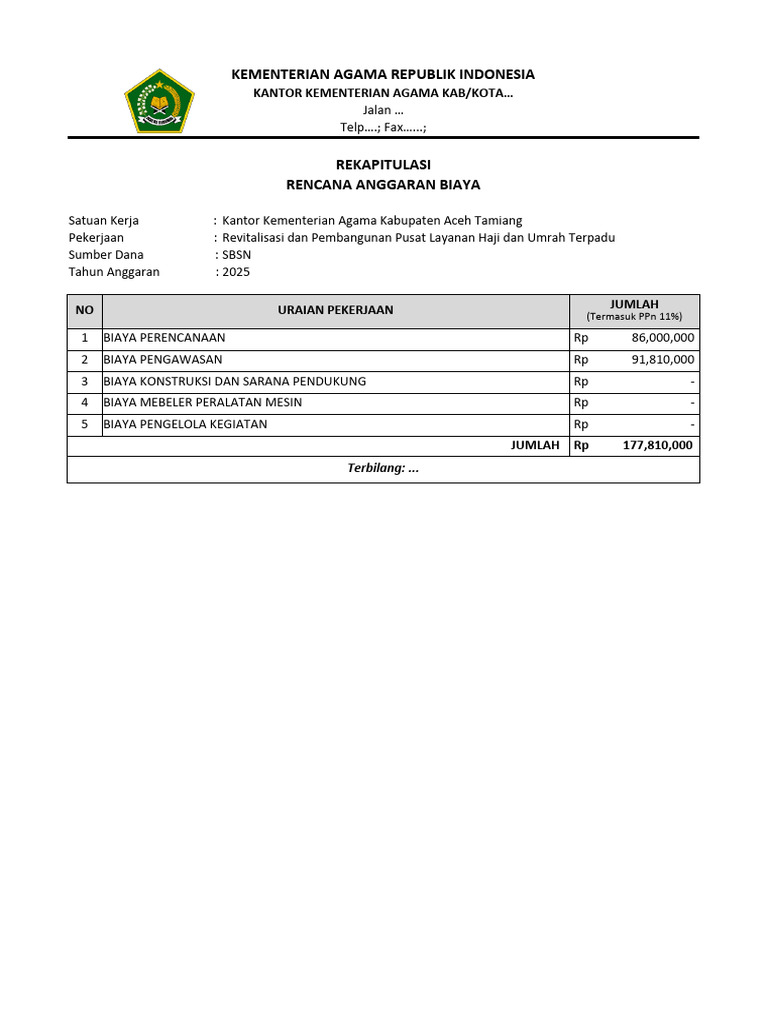 03 Rincian Anggaran Biaya (RAB) | PDF