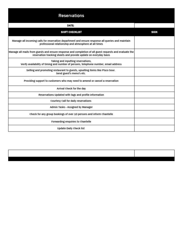 Reservation Management Guide | PDF