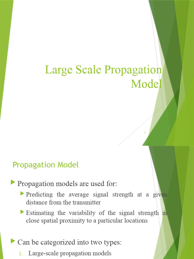 Lecture 11 Large Scale Propagation Model Pdf Radio Propagation Antenna Radio