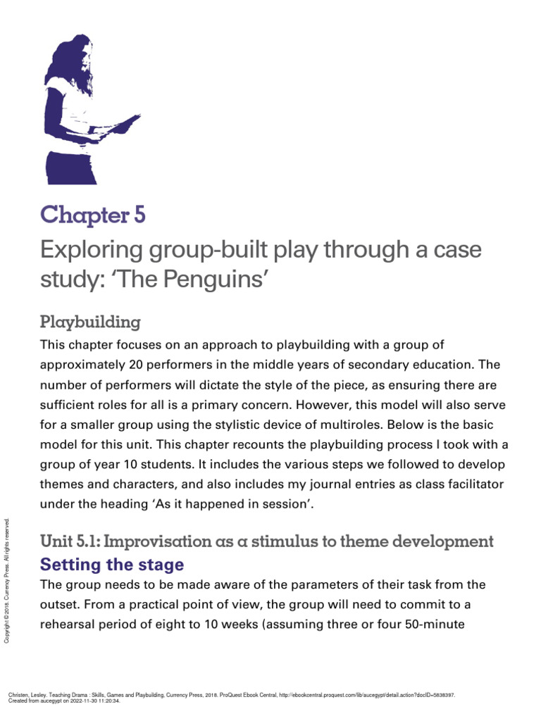 Teaching Drama Skills Games and Playbuilding - (Chapter 5 Exploring Group-Built Play Through A ...