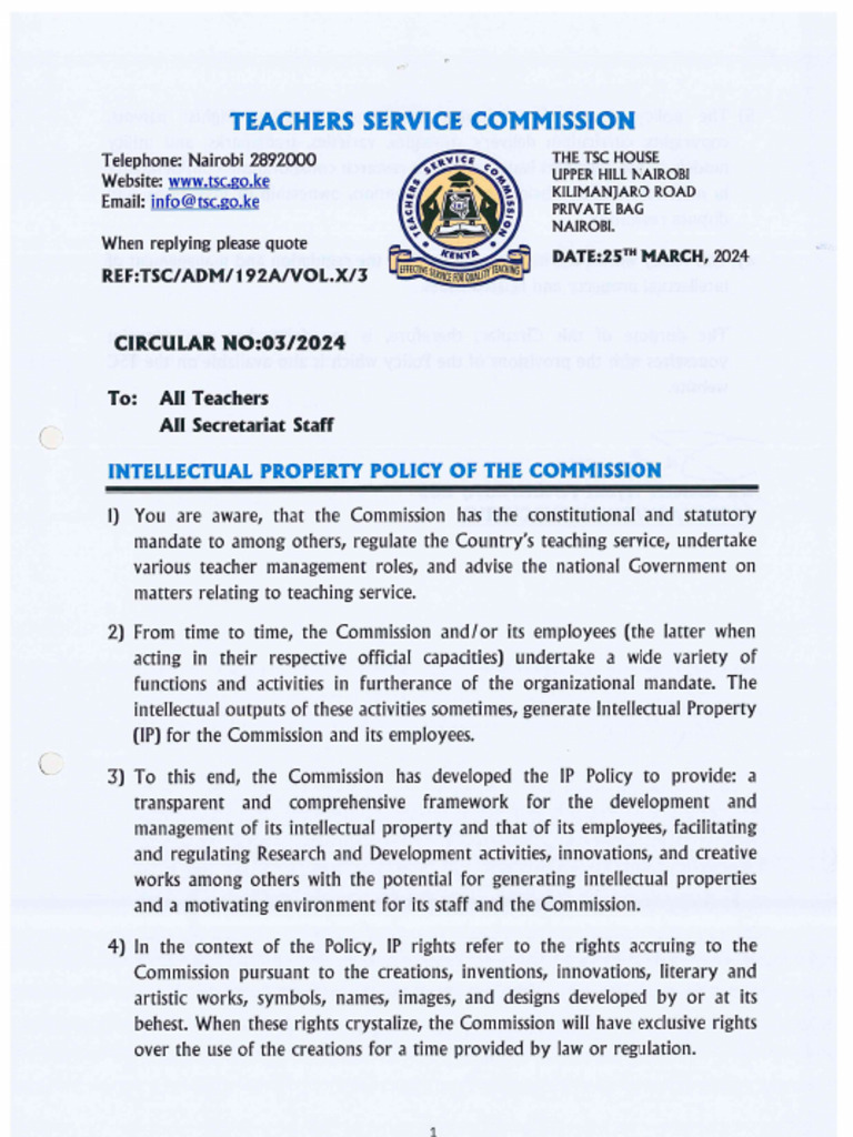 Ip Policy of The Commission | PDF