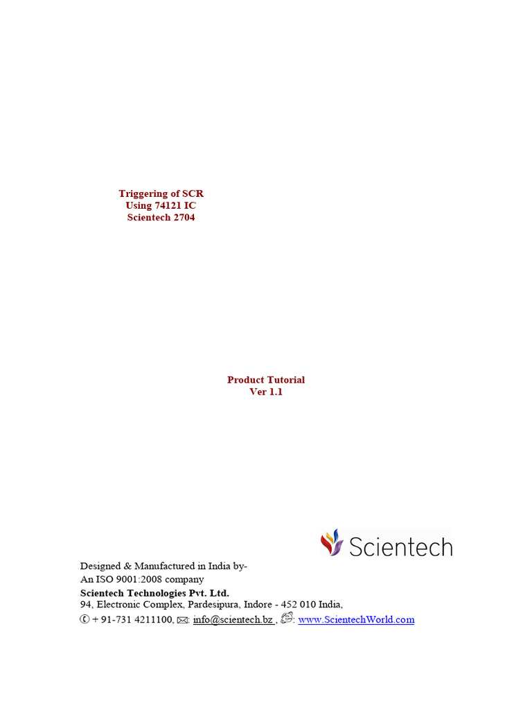 Scientech 2704 | PDF | Electromagnetism | Power Electronics