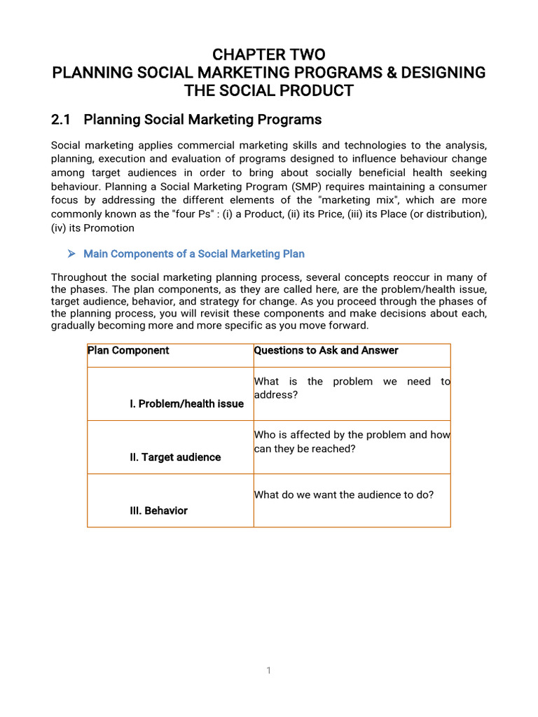Social Marketing Chapter Two | PDF