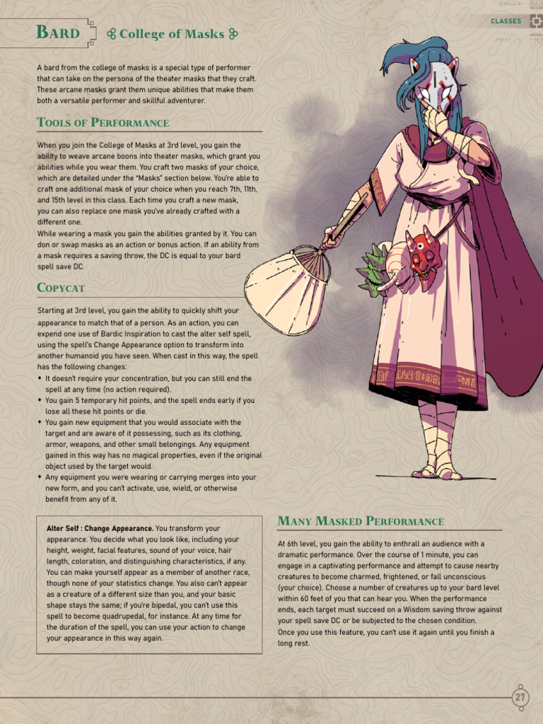 College of Masks Master | PDF