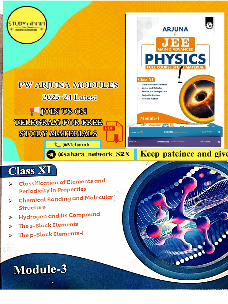 Arjuna Jee Chemistry Module 3 | PDF
