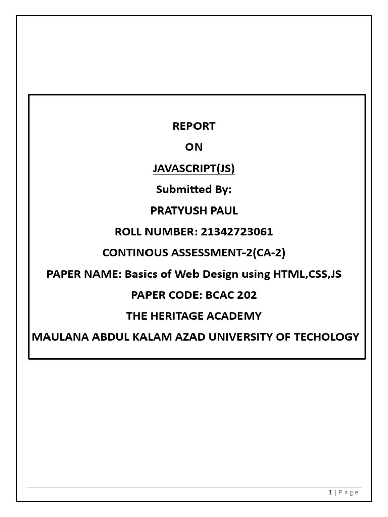 Web technology | PDF | Java Script | World Wide Web Web technology | PDF | Java Script | World Wide Web