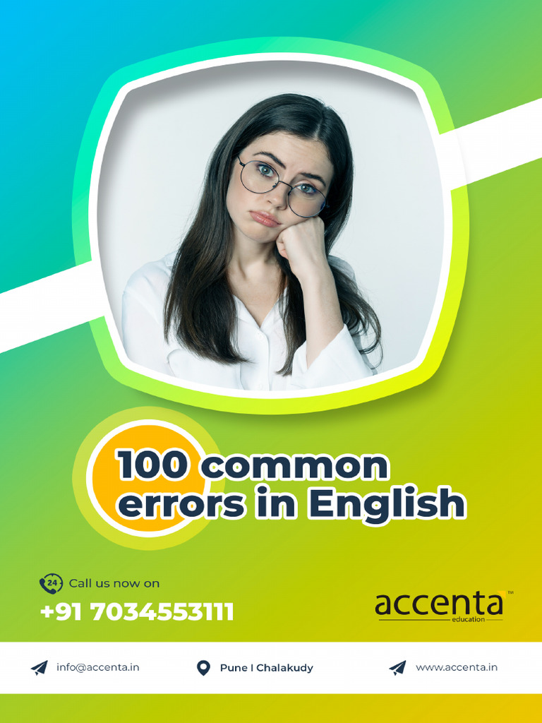 100 Common English Errors Guide | PDF | Verb | Language Mechanics