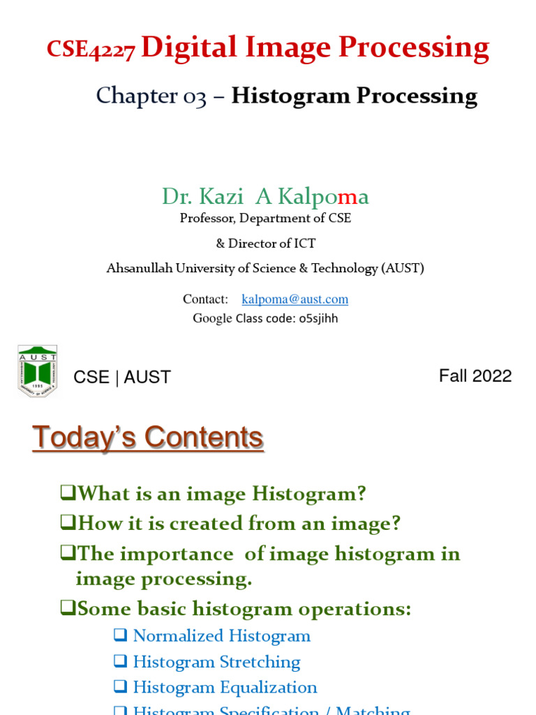 3.2. Histogram Processing | Download Free PDF | Multidimensional Signal Processing | Imaging
