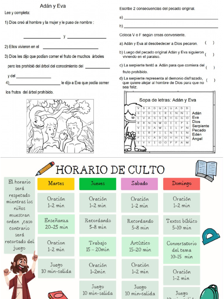 Adan y Eva Ficha | PDF