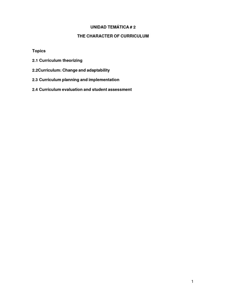 Task Unit 2 CD 4-2 Topics | PDF | Educational Assessment | Curriculum