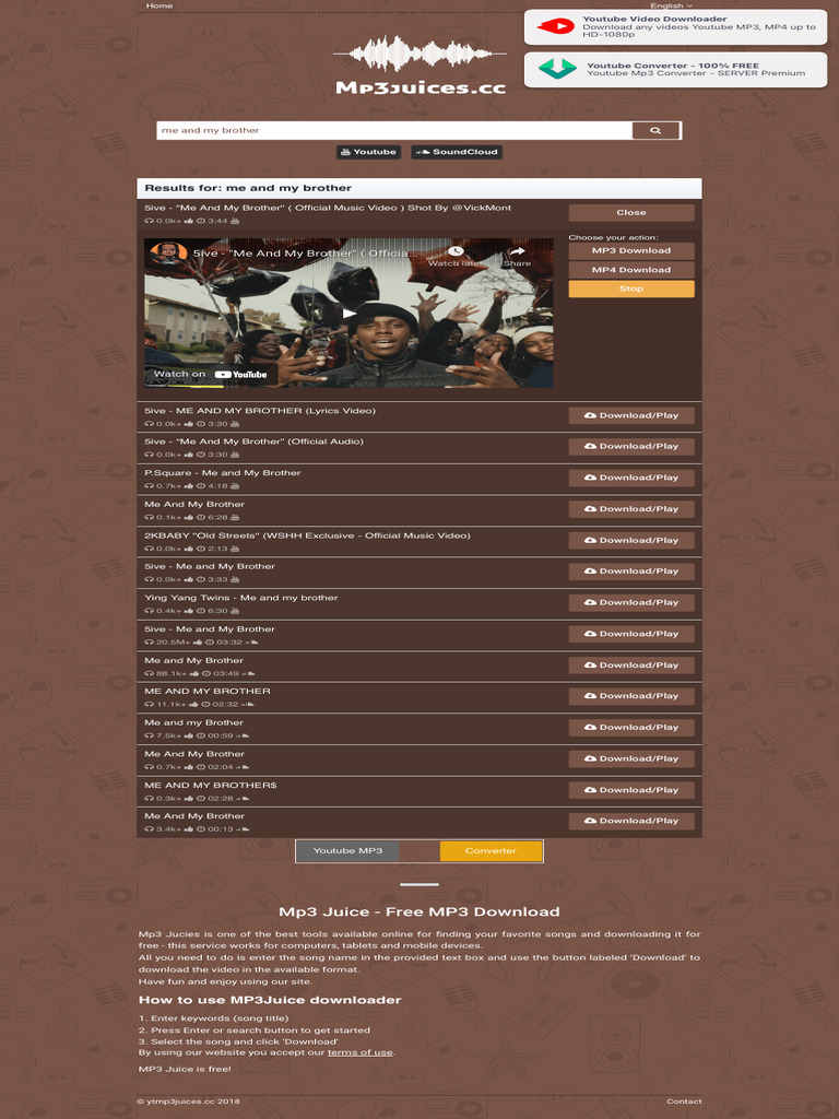 Mp3juices Free MP3 Juice Download YTMP3 | PDF | Download | You Tube