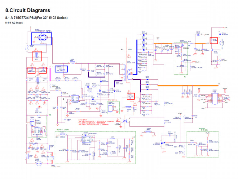 Esquema Fonte 715G7734-P01-008-001H | PDF