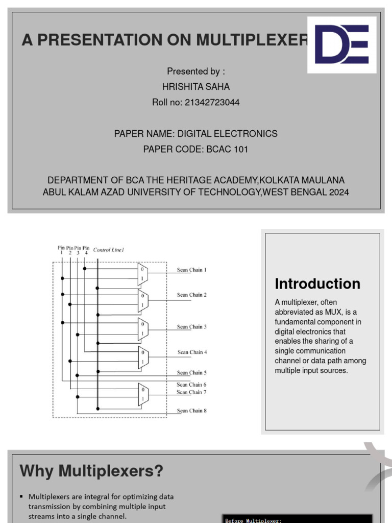 Ppt on MUX_Hrishita Saha | PDF | Digital Electronics | Electronics