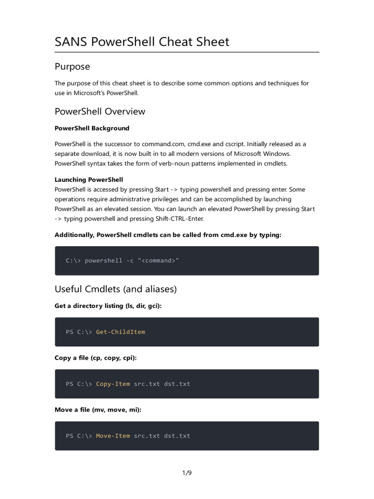 PowerShell | PDF | Software | System Software
