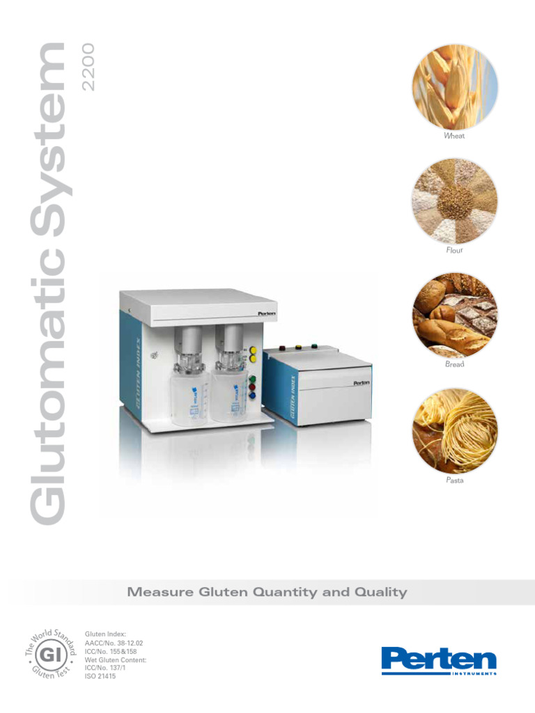 Perten Glutomatic Gluten Index Analyzer | PDF | Flour | Gluten