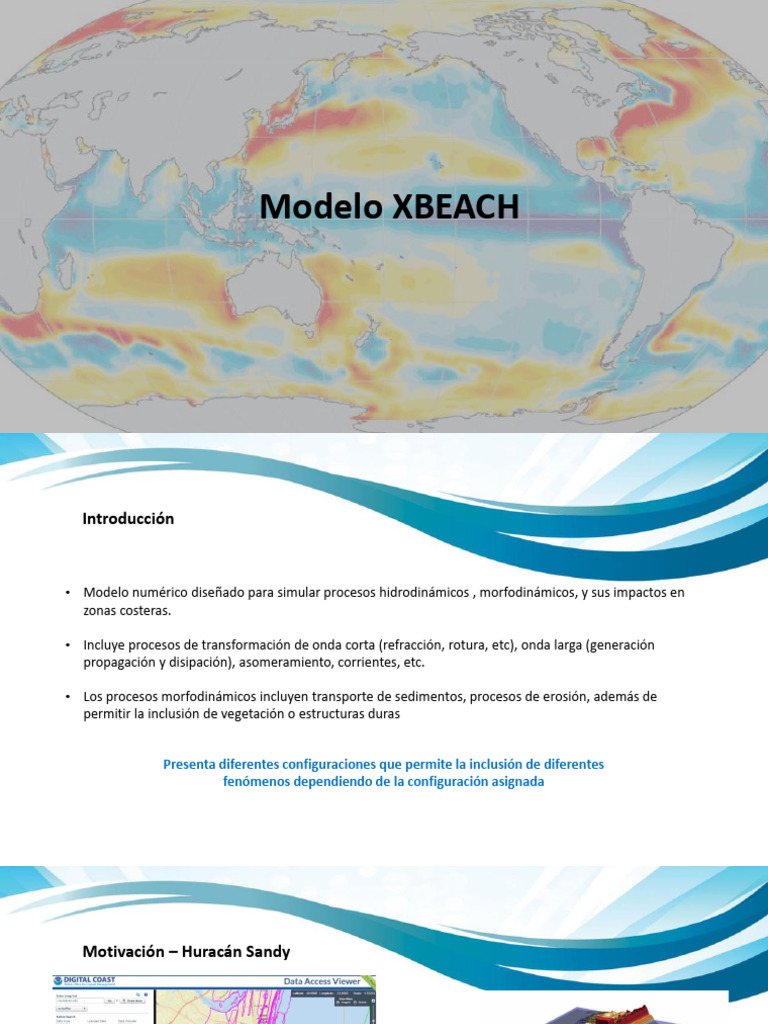 Modelo XBEACH: Simulación Costera | PDF | Olas | Densidad espectral