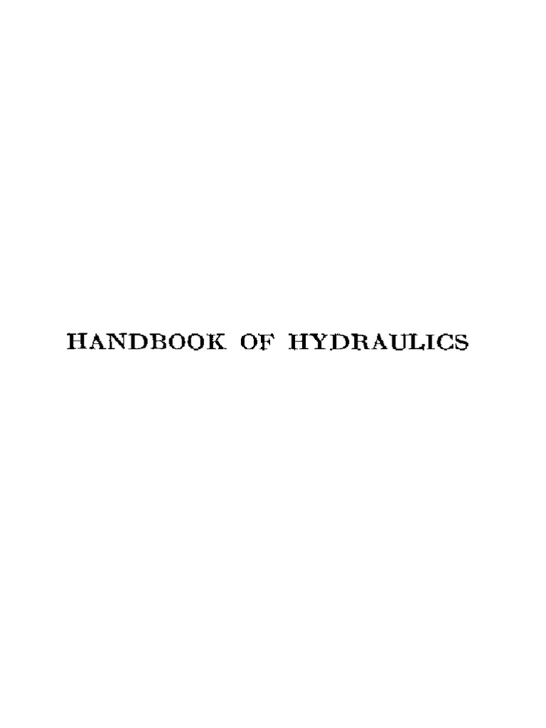 2015.124041.handbook of Hydraulics Fourth Edition | PDF