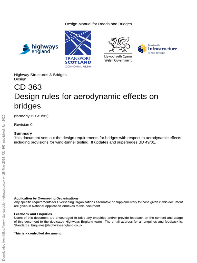 CD 363 Design Rules For Aerodynamic Effects On Bridges-Web | PDF ...