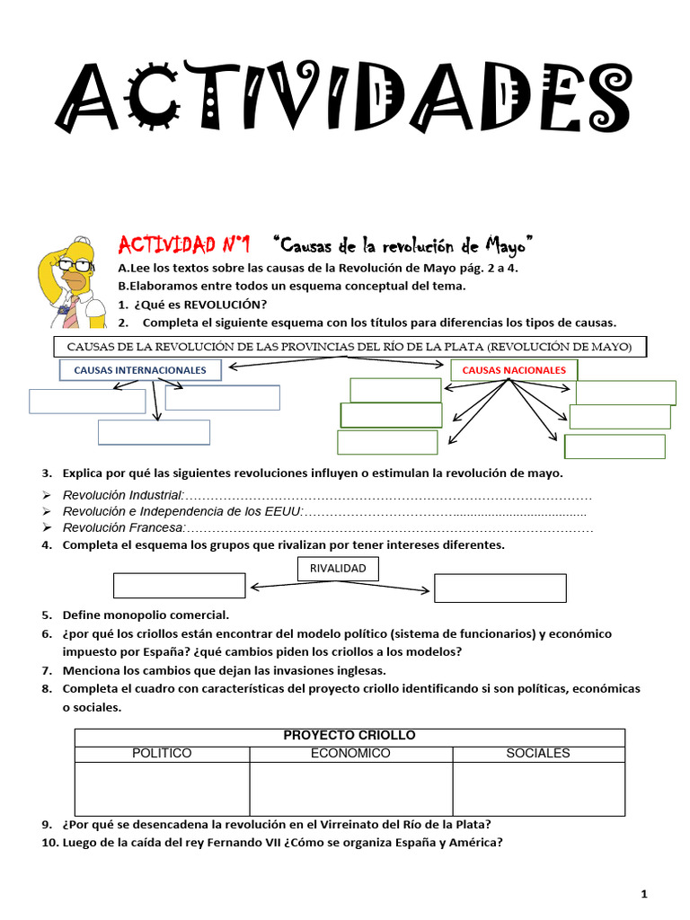 ACTIVIDADES 2° Primavera | PDF | Argentina | América del Sur