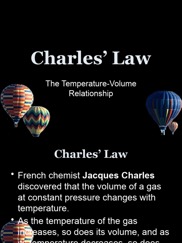 Charles Law | PDF | Gases | Temperature