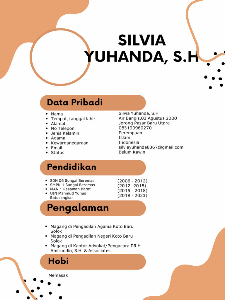 Putih Oranye Resume Lulusan Baru - 20240422 - 122445 - 0000 | PDF