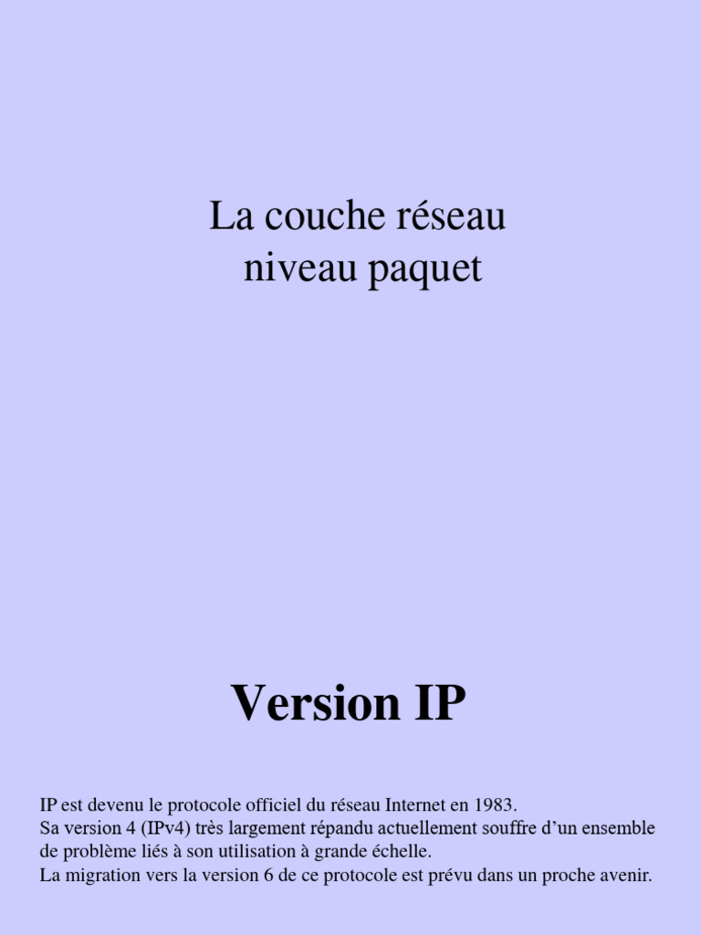 Comprendre l'adressage IP et ses classes | PDF | Adresse IP ...