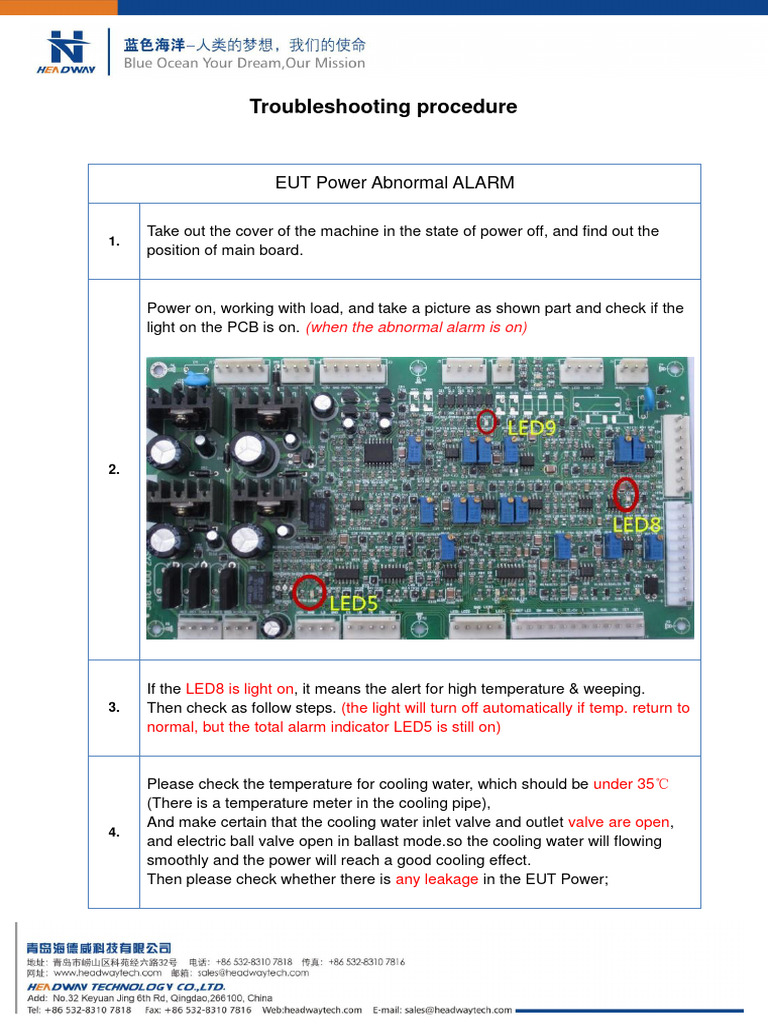 EUT Power Alarm Troubleshooting Guide | PDF | Science & Mathematics | Technology & Engineering